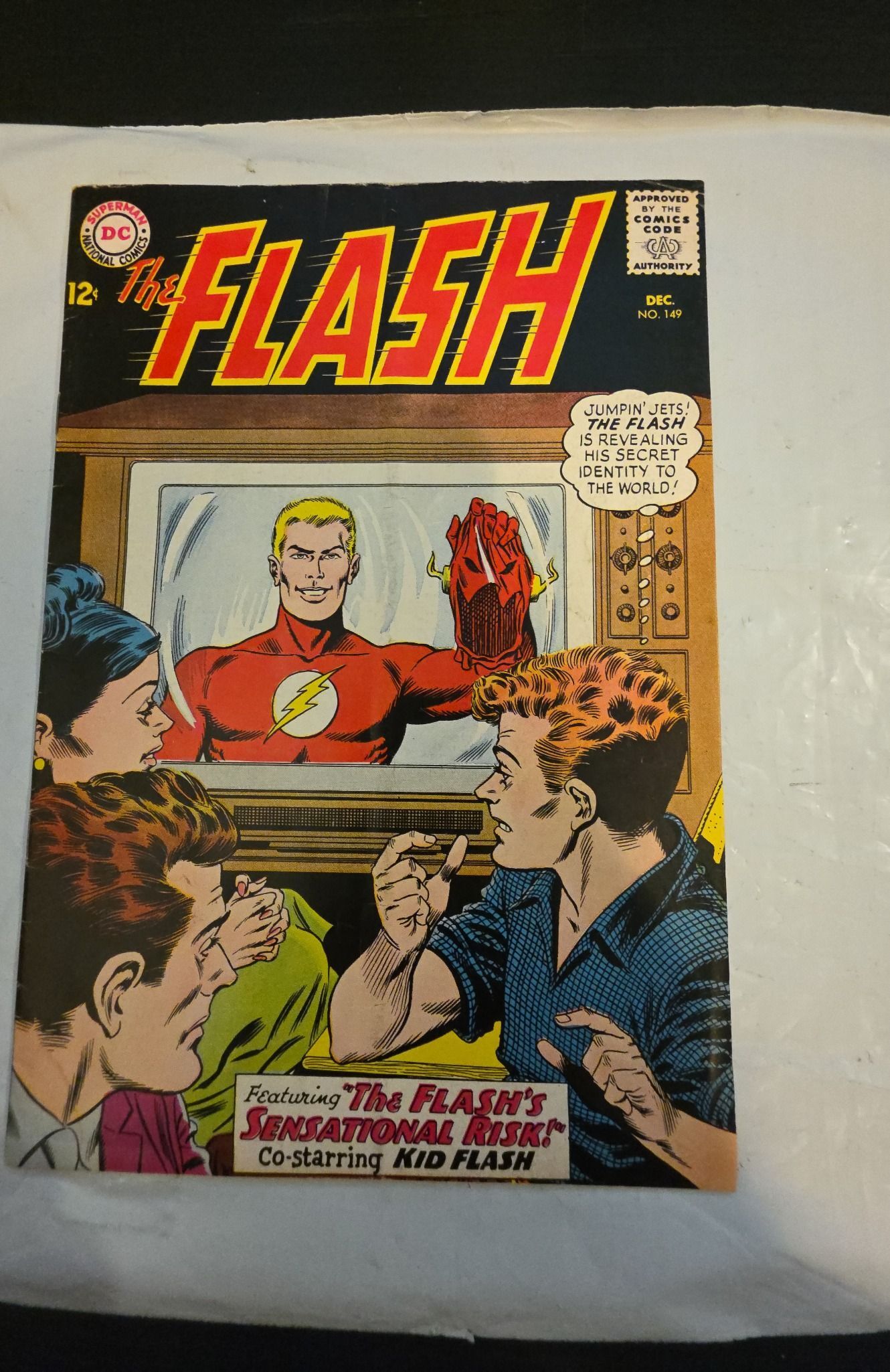 The Flash #149 (1964)with kid flash fasting art sublease b-cover little ...