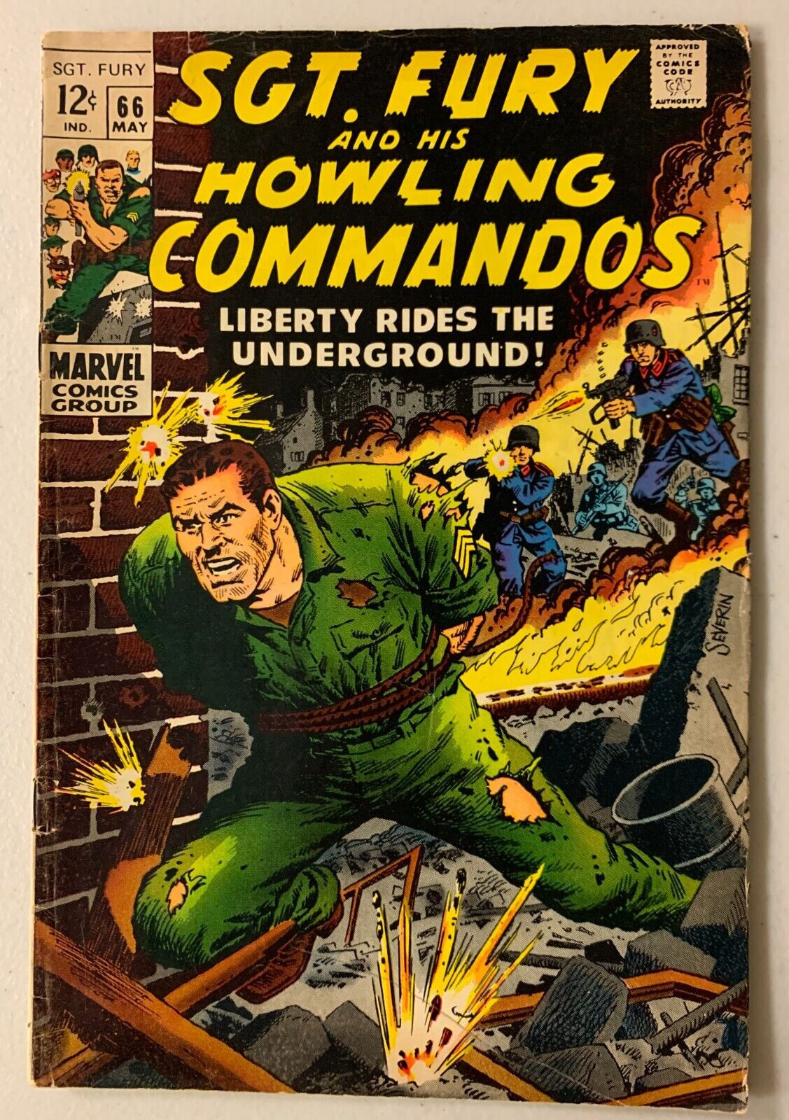 Sgt. Fury Howling Commandos #66 Marvel Hitler appearance 4.0 VG (1969 ...