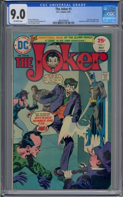 The Joker #1 CGC 9.0 Two-Face Catwoman Riddler & Penguin Cover | Comic ...
