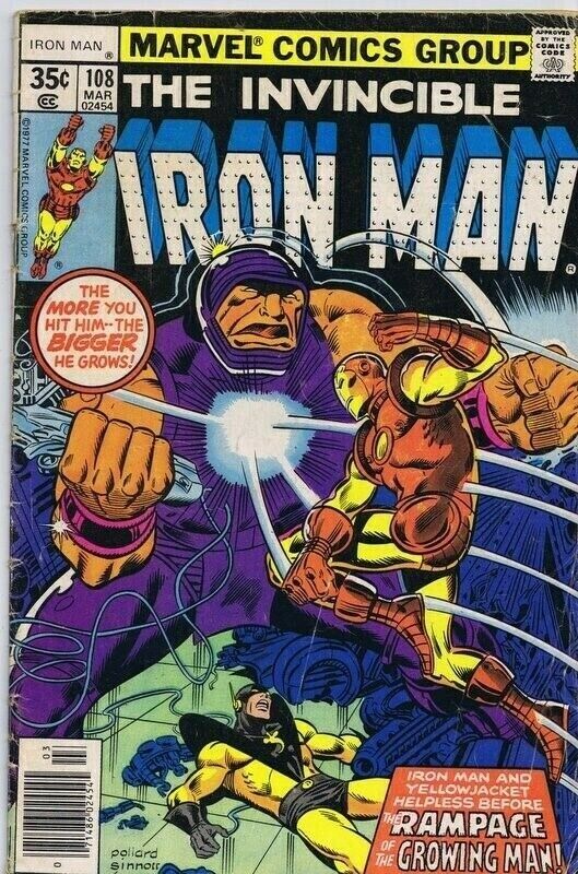 Iron Man #108 ORIGINAL Vintage 1978 Marvel Comics | Comic Books ...