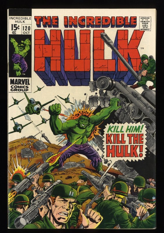 Incredible Hulk #120 NM- 9.2 Roy Thomas! Herb Trimpe Artwork! | Comic ...