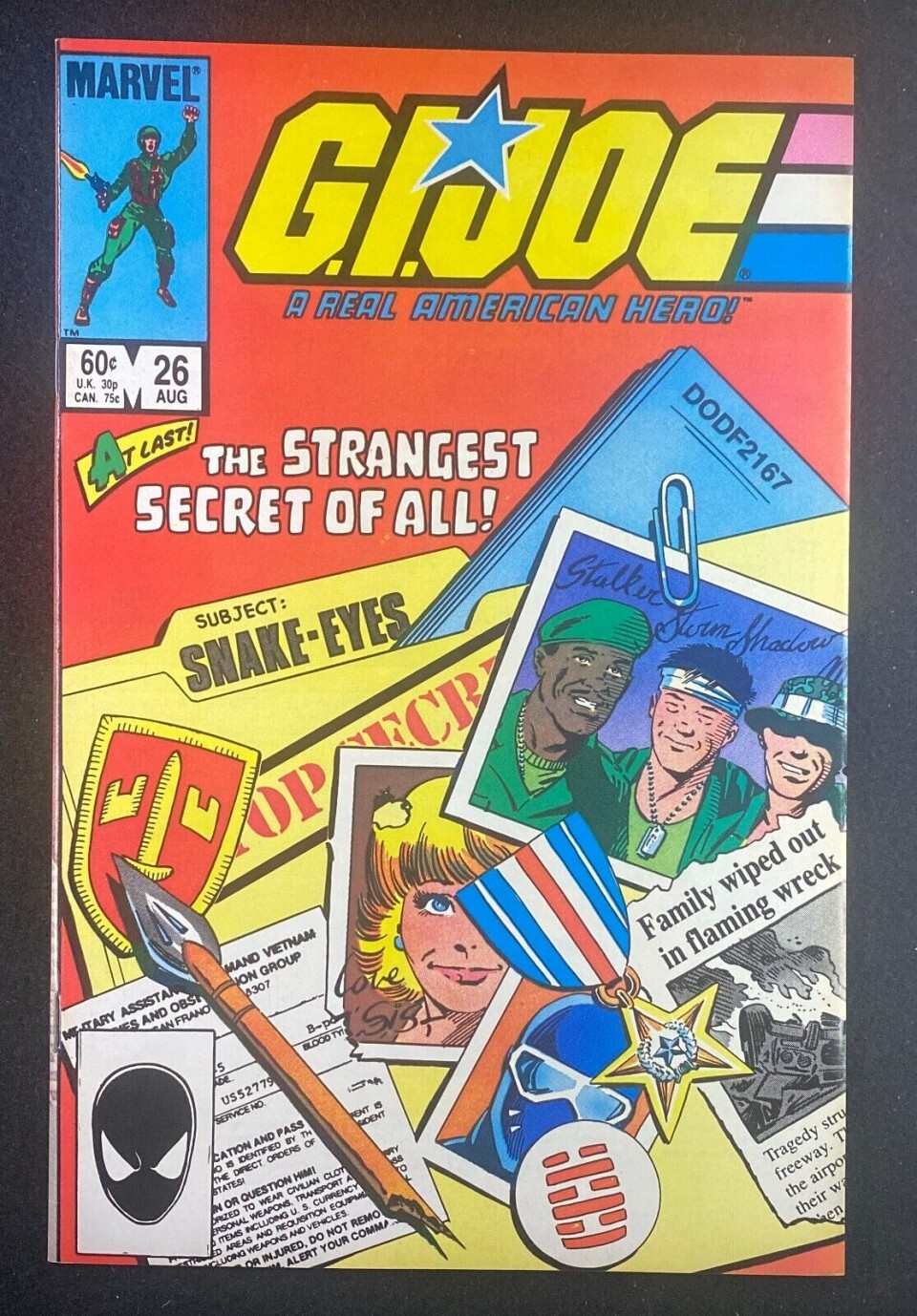 G.I. Joe: A Real American Hero (1982) #26 NM (9.4) Origin Snake Eyes ...