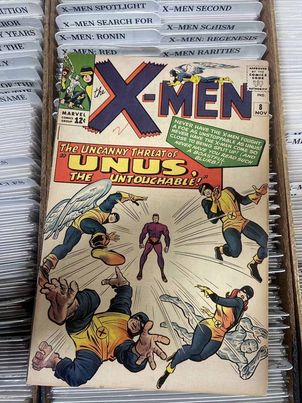 X-Men #8 GD 1st Appearance Unus the Untouchable! Kirby Cover! Marvel ...