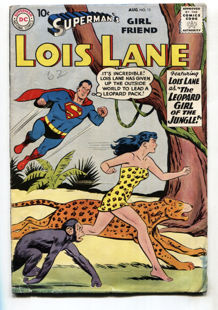 Superman’s Girl Friend Lois Lane #11-1959-Leopard Girl Jungle Cover ...