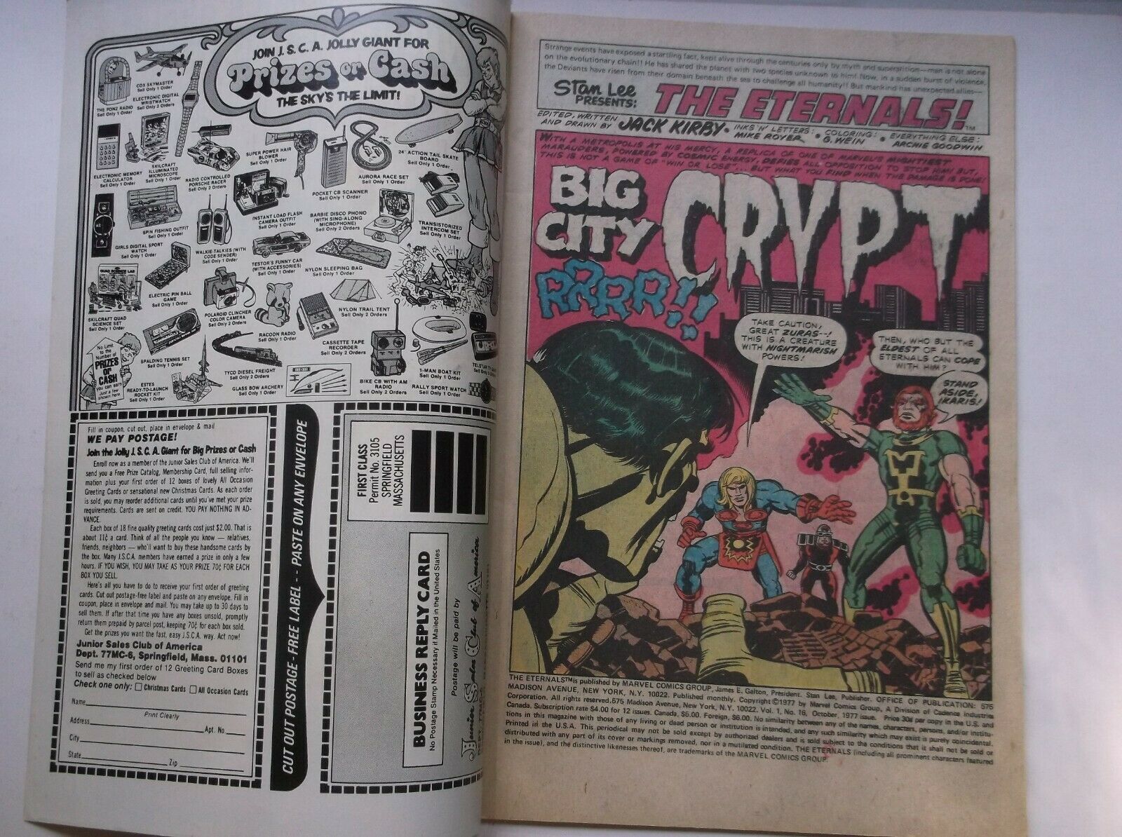 Marvel: the Eternals #16, Cosmic Hulk VS Zuras, MCU Phase 4, 1977, FN ...