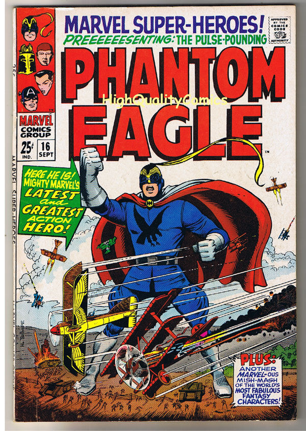 MARVEL SUPER-HEROES #16, VF-, Origin Phantom Eagle, 1968, more in store ...