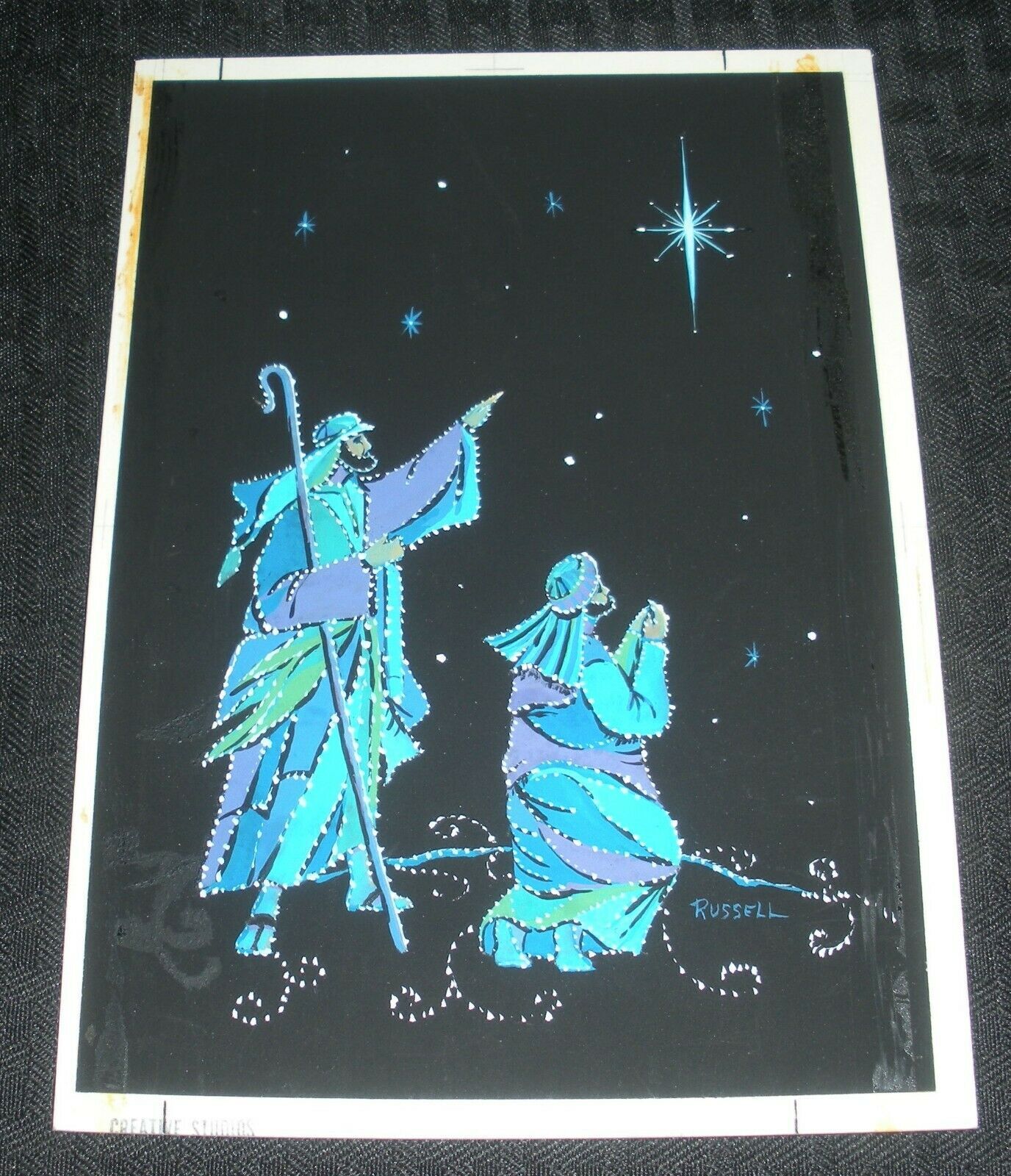 CHRISTMAS Star of David Wise Men Constellation 5.5x8" Greeting Card Art ...