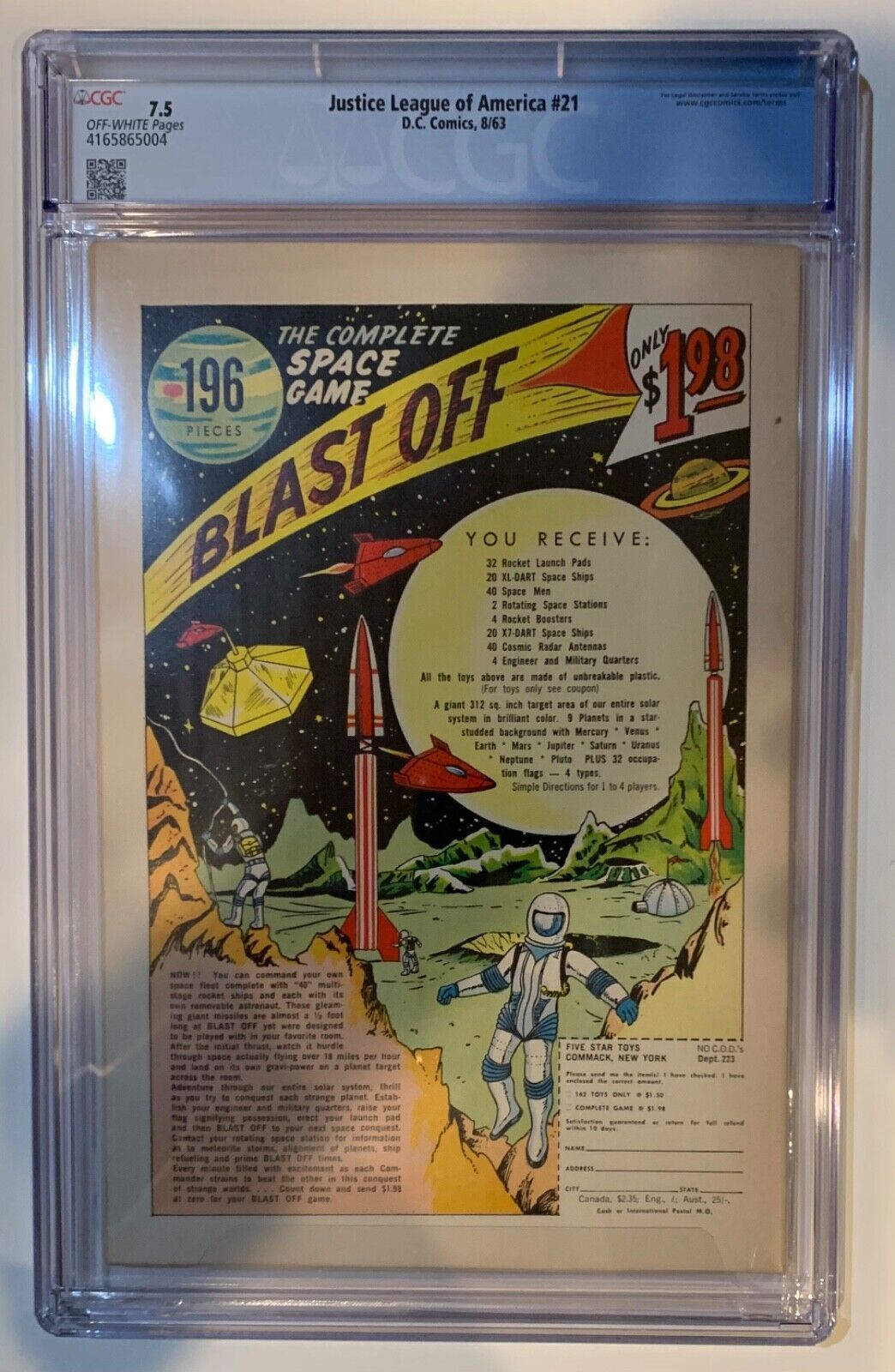 (1963) Justice League of America #21 CGC 7.5 Re-Intro Jsa! Hourman! DR ...