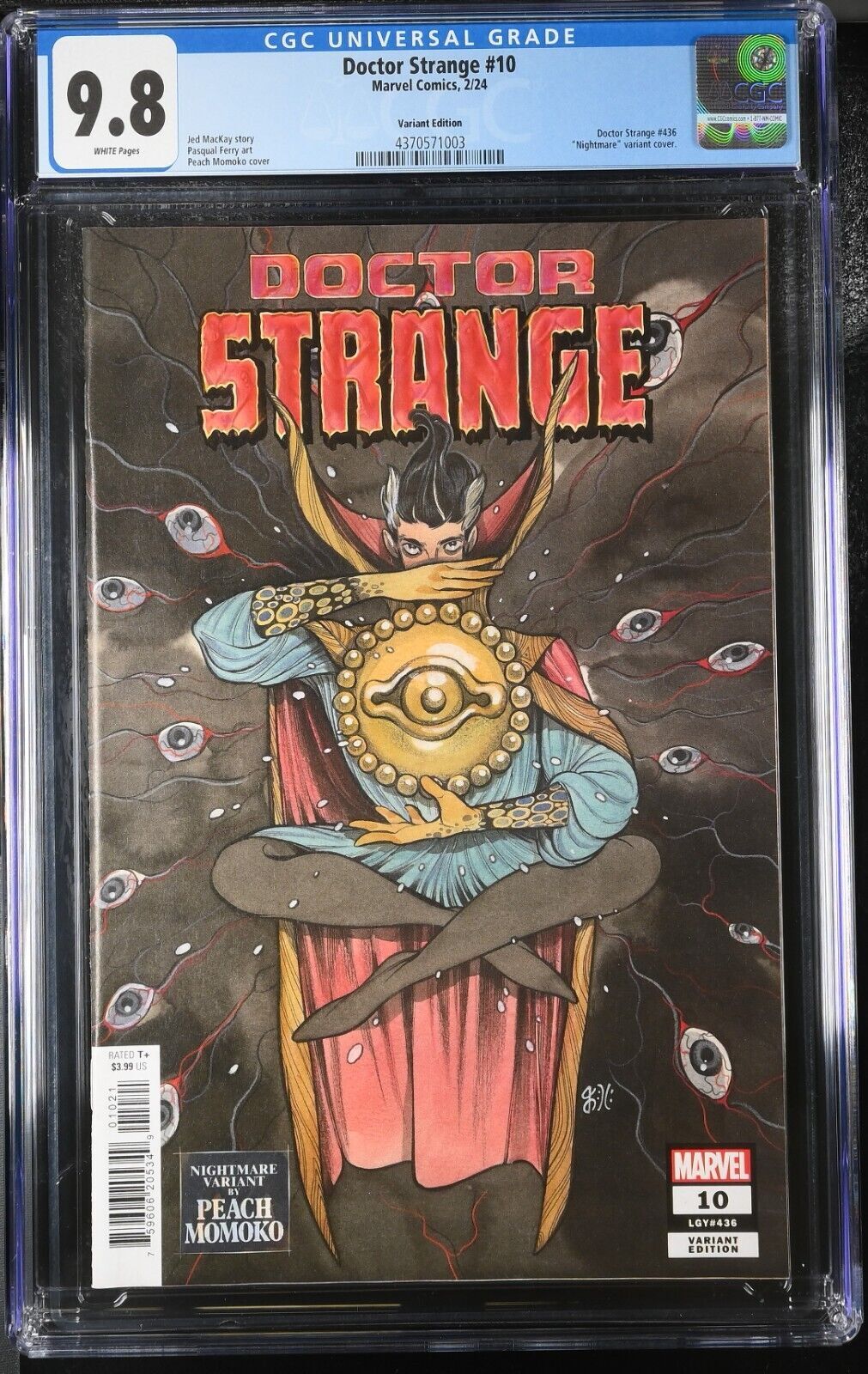 Doctor Strange #10 CGC 9.8 Peach MoMoKo Nightmare Variant Cover Marvel ...