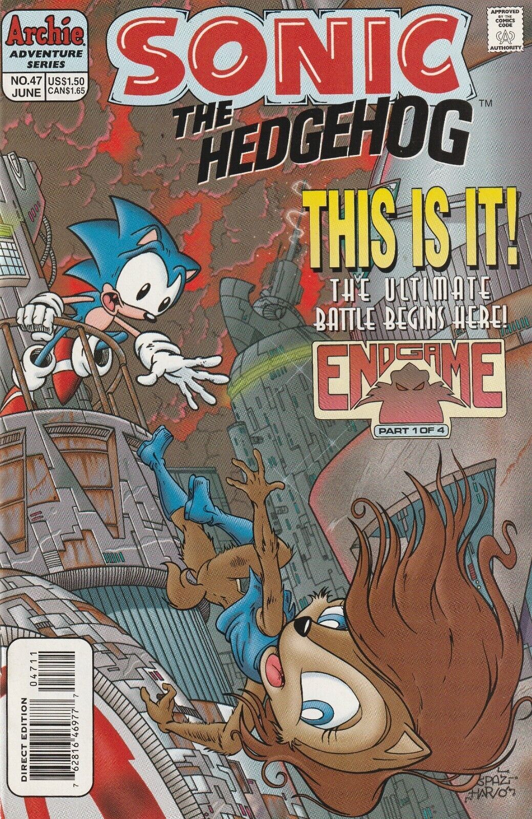 Sonic The Hedgehog # 47 Cover A NM Archie Adventure 1997 [B3] | Comic ...