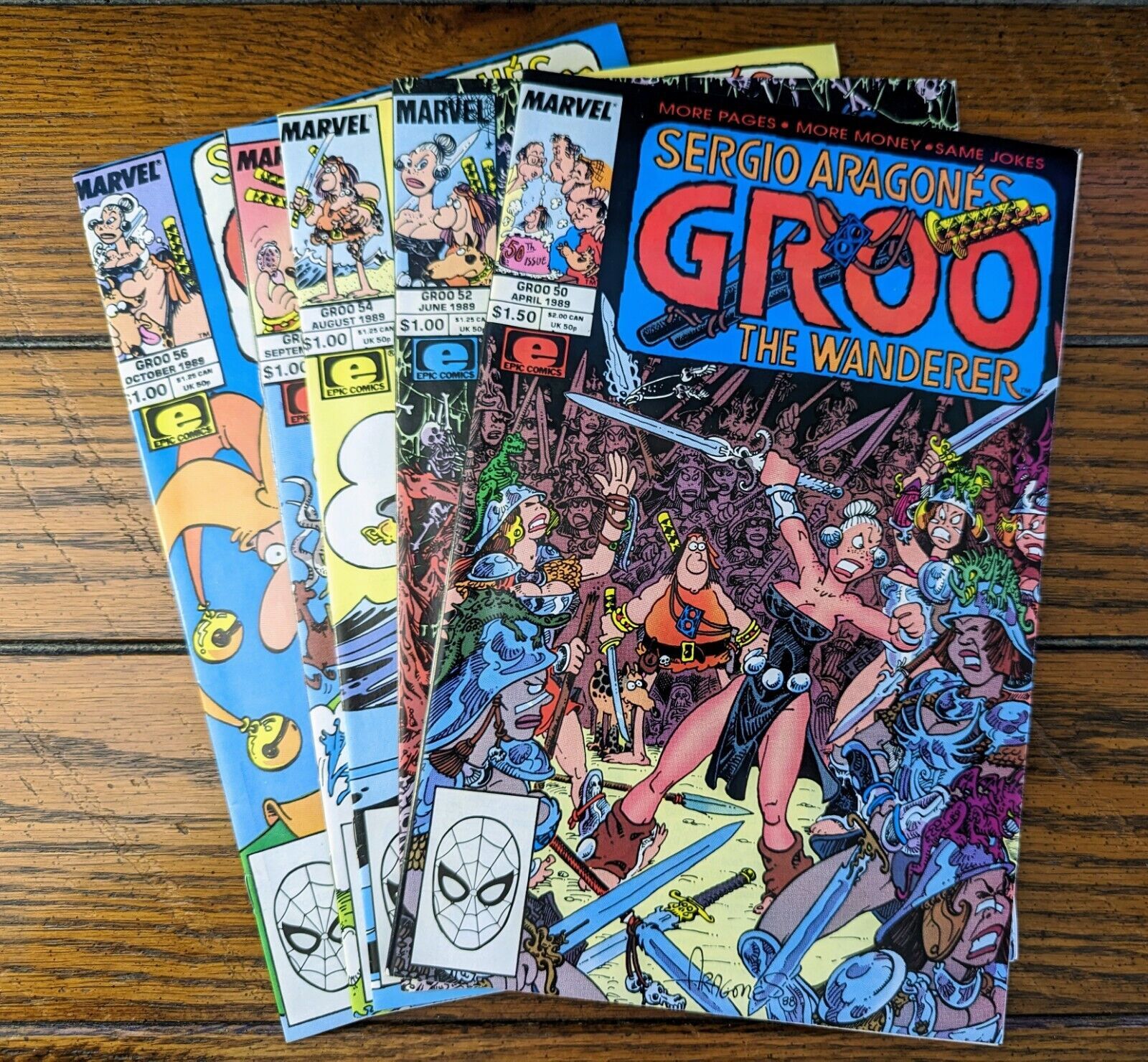 Sergio Aragones Groo The Wanderer 5 Comic Lot Marvel Comics All VF or ...
