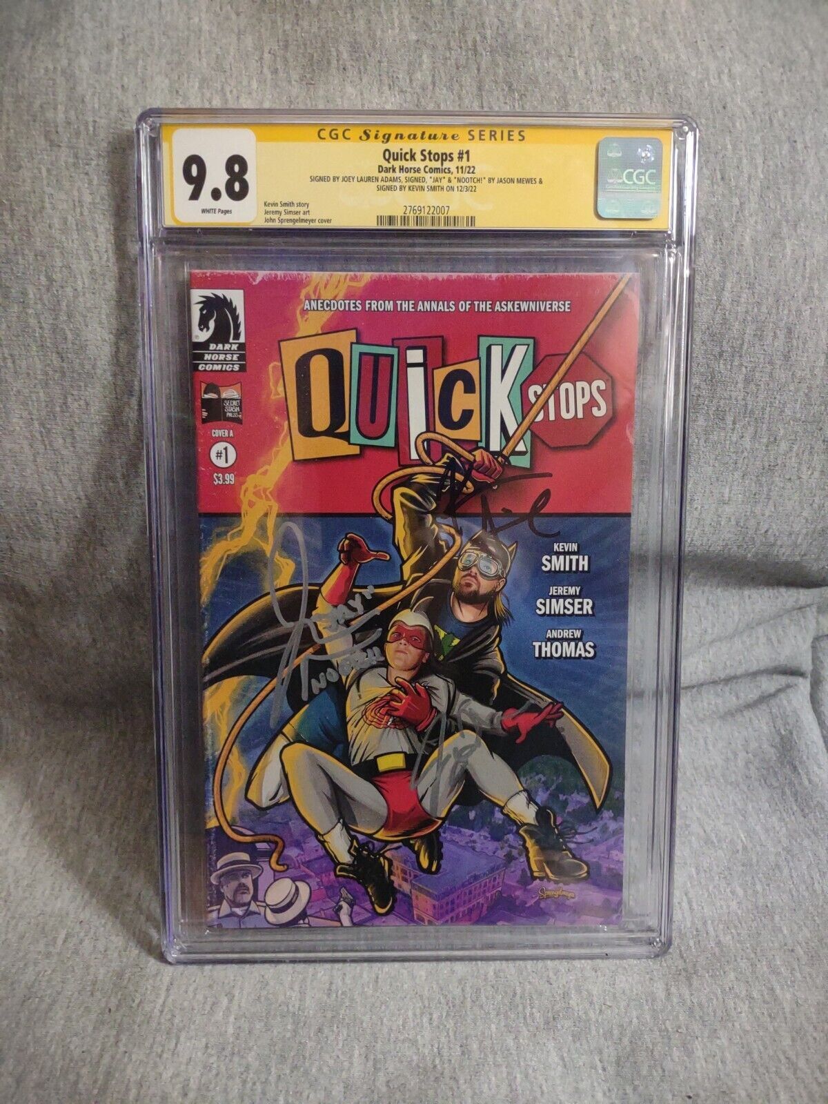 Quick Stops 1 Comic CGC 9.8 NM+ Signed Kevin Smith Jason Mewes Joey ...