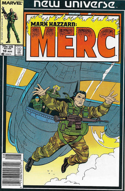 Mark Hazzard: Merc #10 (Newsstand) FN ; Marvel | New Universe Mike Zeck ...