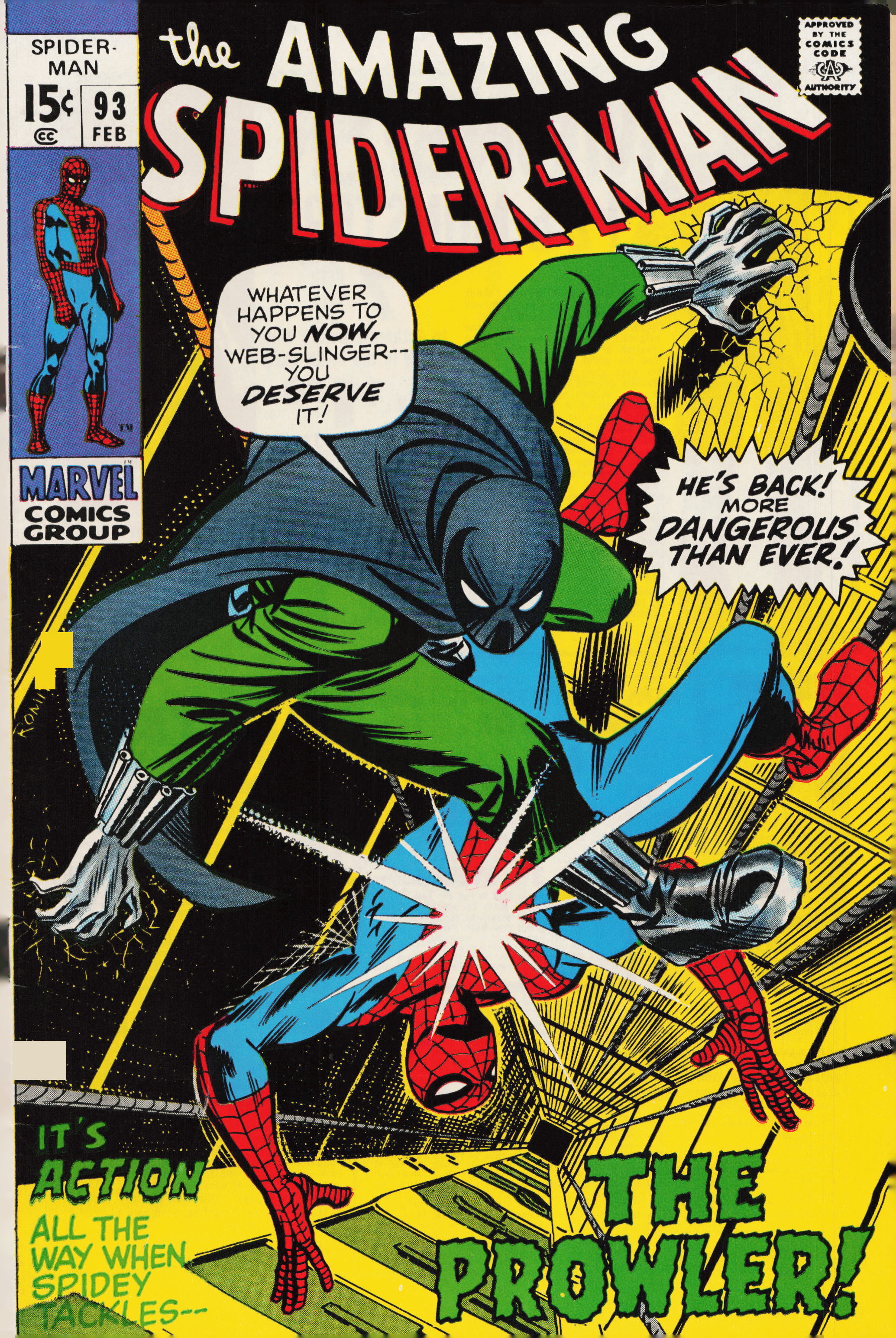 The Amazing Spider-Man #93 (1971) Spider-Man [Key Issue] FN+ Condition ...