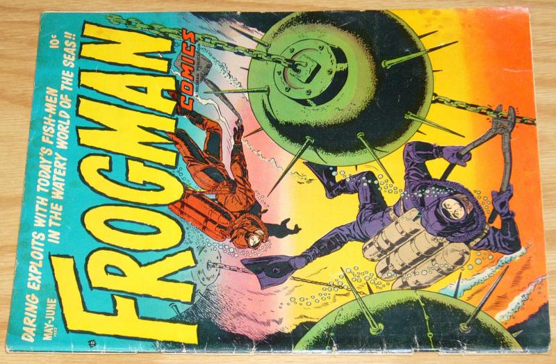 Frogman Comics #2 VG may-june 1952 - golden age hillman - underwater ...