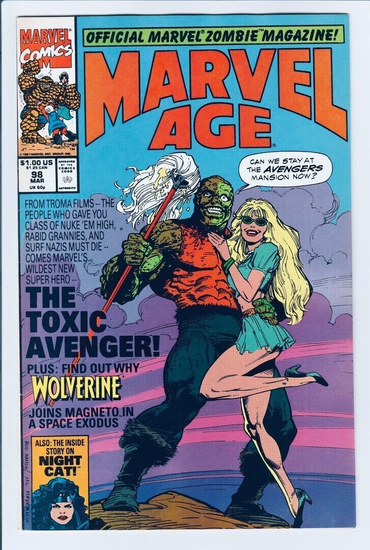 Marvel Age #98 (Marvel Comics 1991) 1st appearance of the Toxic Avenger ...