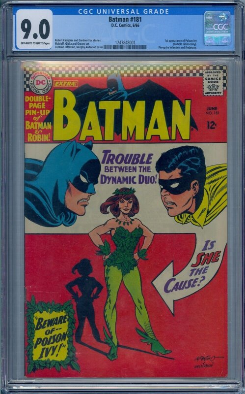 Batman #181 CGC 9.0 1st Poison IVY | Comic Books - Silver Age, DC ...