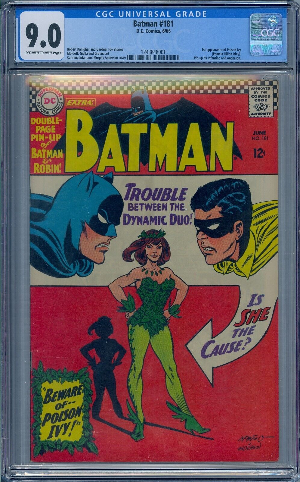 Batman #181 CGC 9.0 1st Poison IVY | Comic Books - Silver Age, DC ...