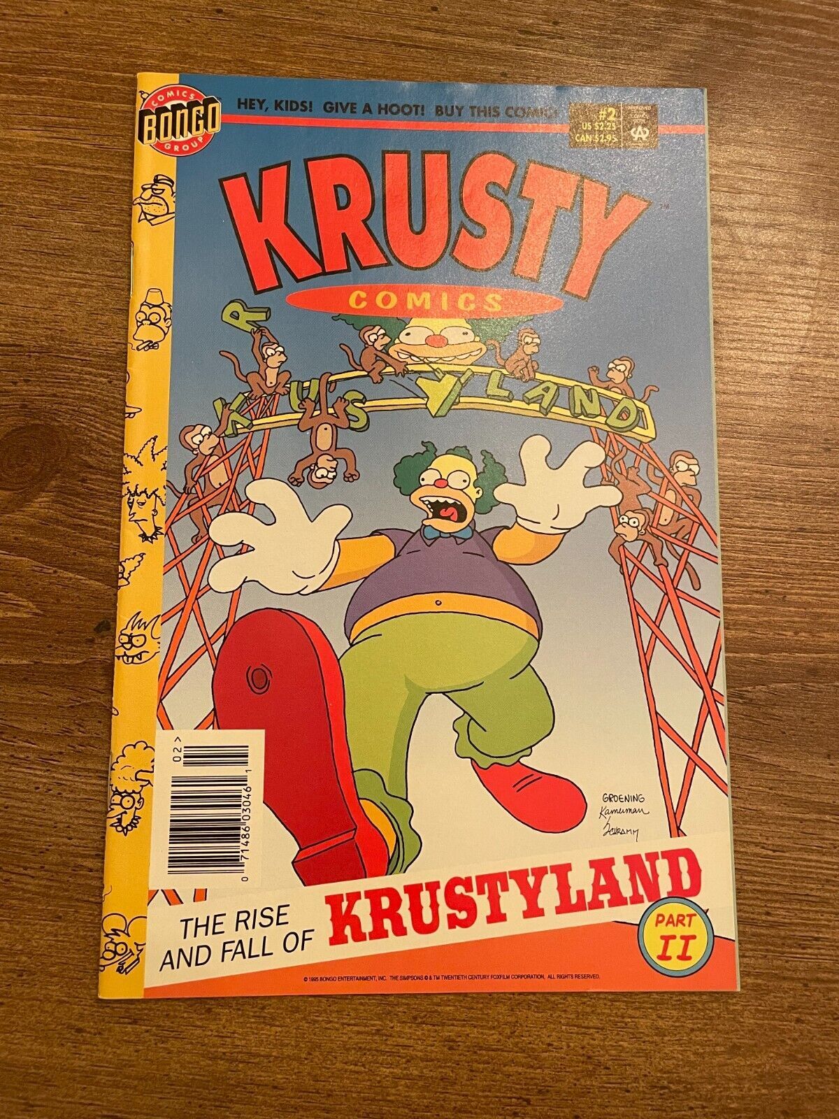 Krusty Comics # 2 NM 1st Print Bongo Simpsons Comic Book Bart Lisa ...