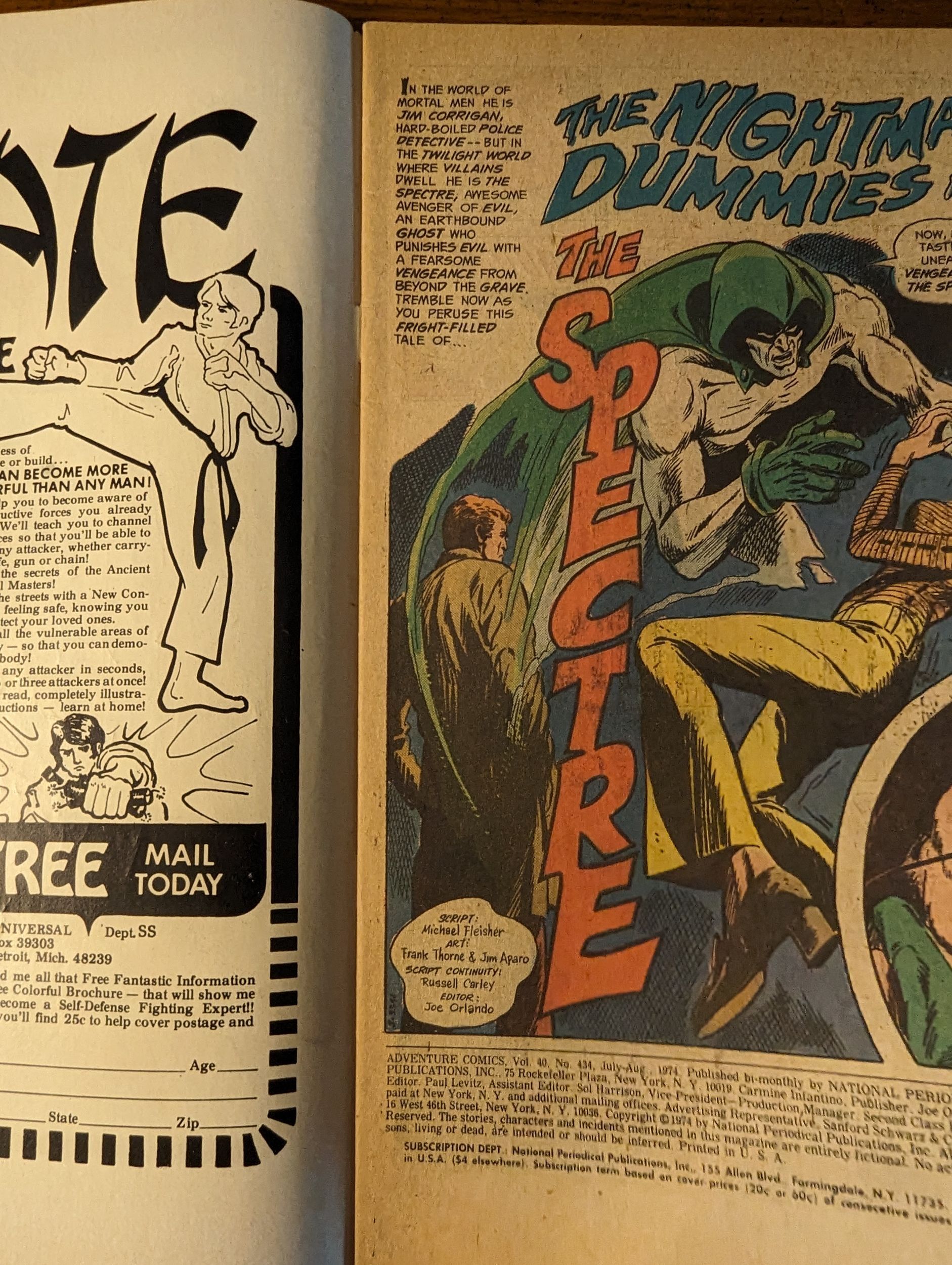 Weird Adventure Comics #434 DC Comics 1974 Featuring The Spectre Mid ...