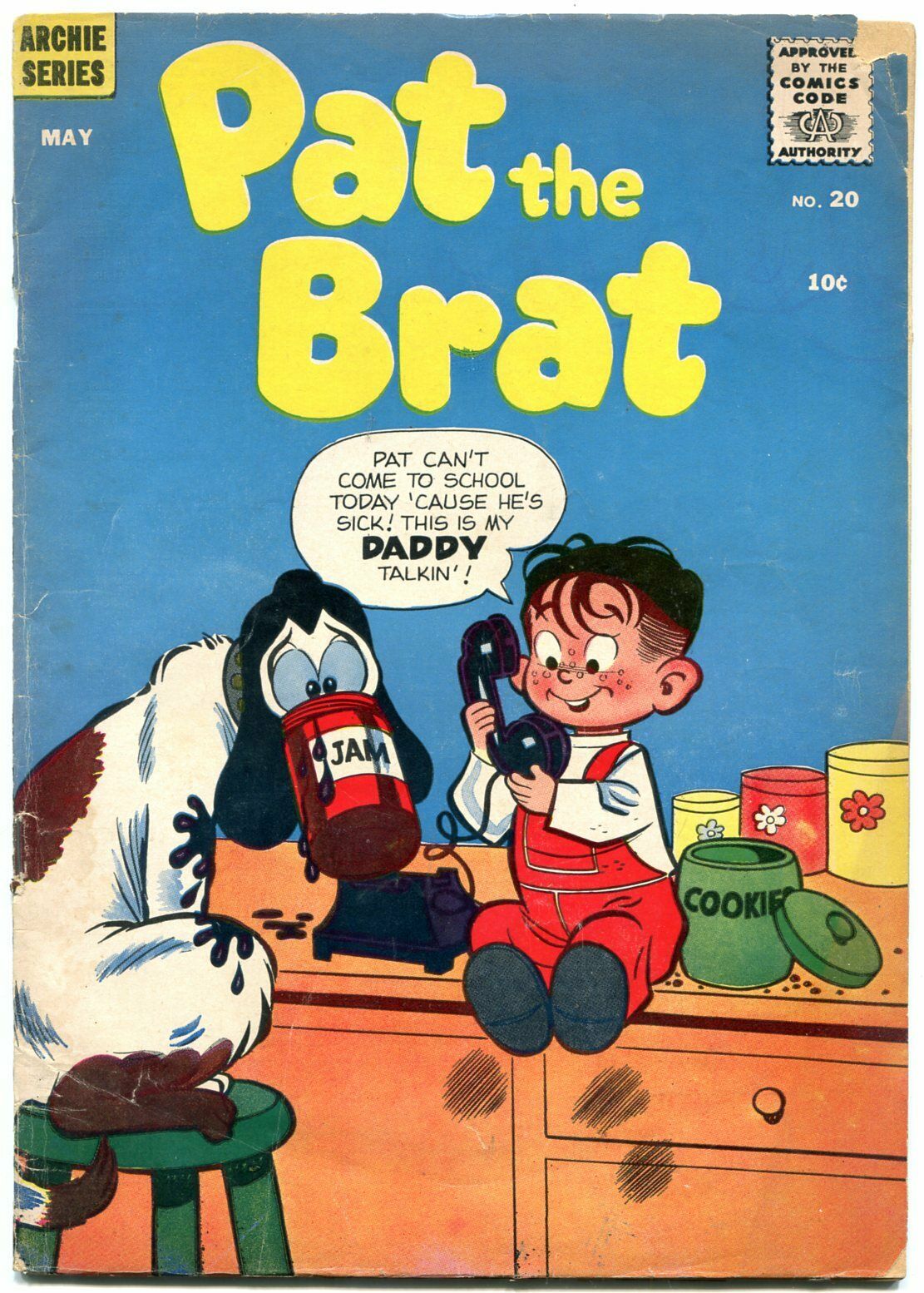 PAT the Brat #20 1957-Archie Comics Cookie Jar G/VG | Comic Books ...
