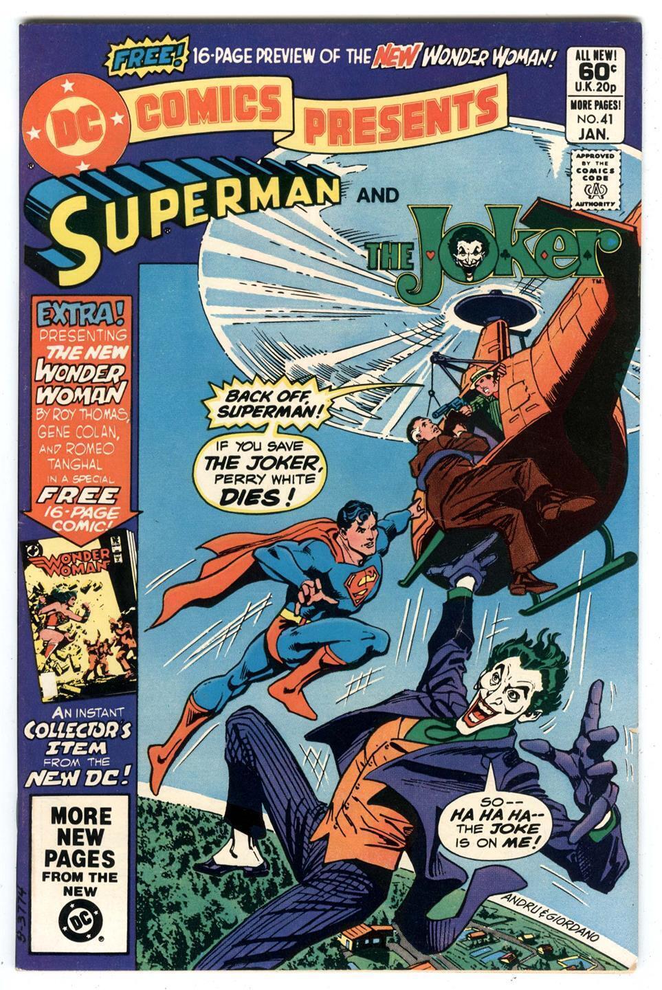 DC Comics Presents #41 Joker 1982 Superman Batman New Wonder Woman 16 ...