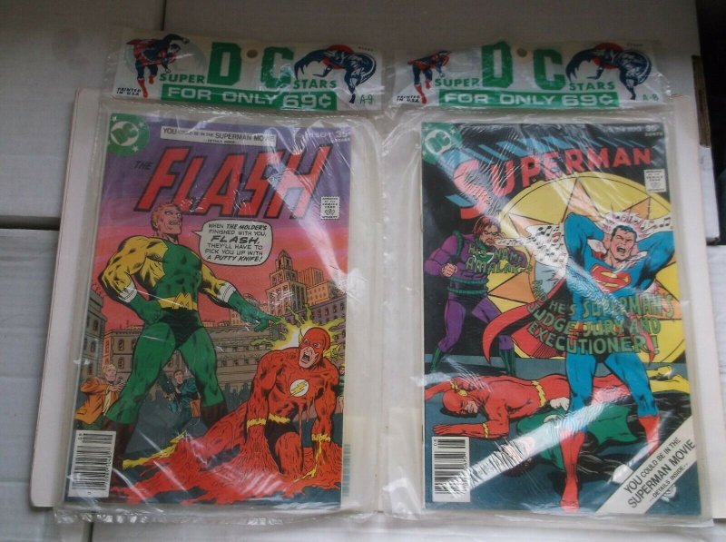 DC Super Stars 2-Pack(A8/A9) Sealed, Superman/Flash/Welcome Back Kotter ...