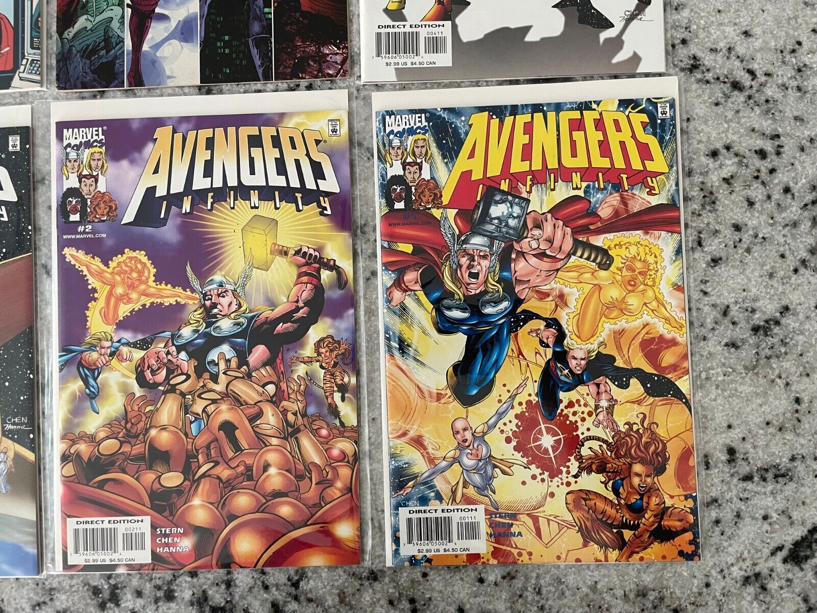 6 Avengers Marvel Comics Infinity # 1 2 3 4 + Strikefile # 1 + Log # 1 ...