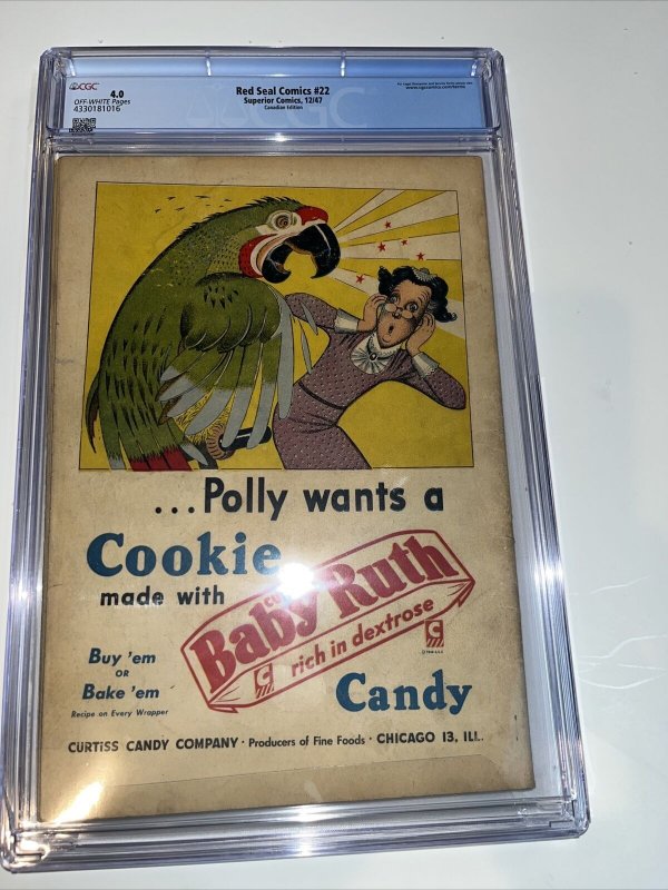 Red Seal Comics (1947) # 22 (CGC 4.0) Canadian Version • Census=1 ...