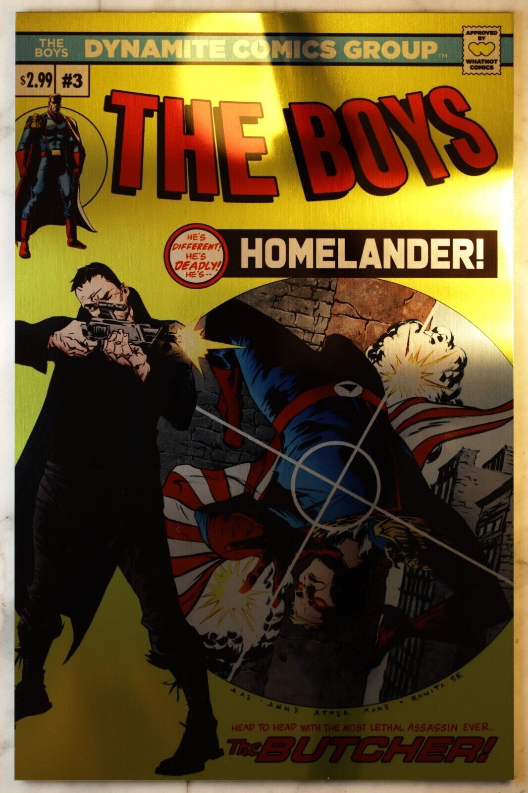 The Boys 3 Homelander NYCC 2022 Jae Lee Punisher Homage, METAL Cover ...