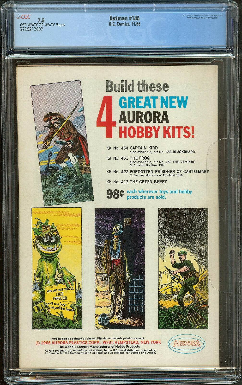Batman 186 CGC 7.5 Joker cover & story | Comic Books - Silver Age, DC ...