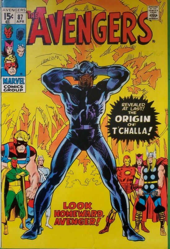 Avengers #87 Death of T'Chaka Origin of the Black Panther! 1971 Marvel ...