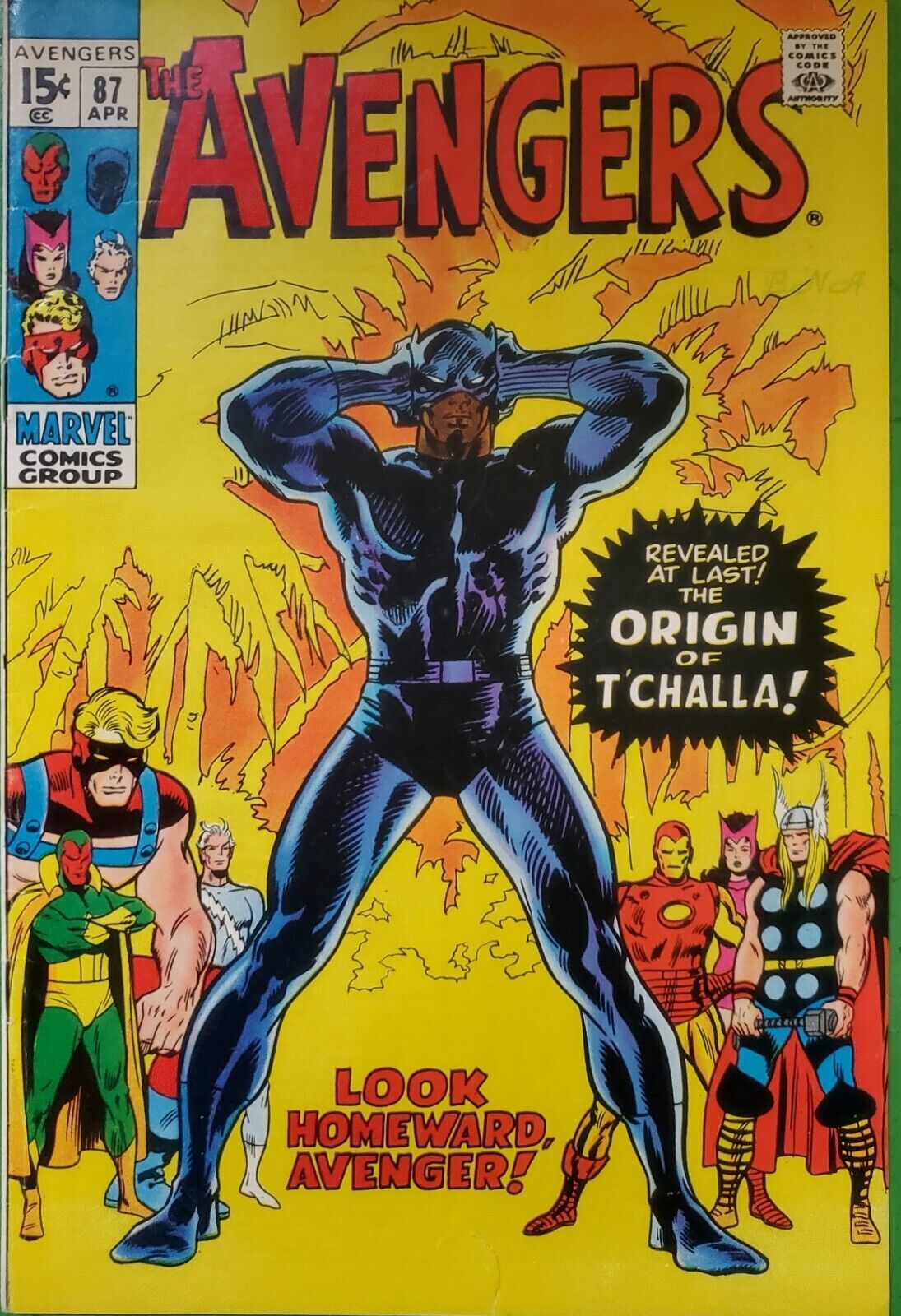 Avengers #87 Death of T'Chaka Origin of the Black Panther! 1971 Marvel ...