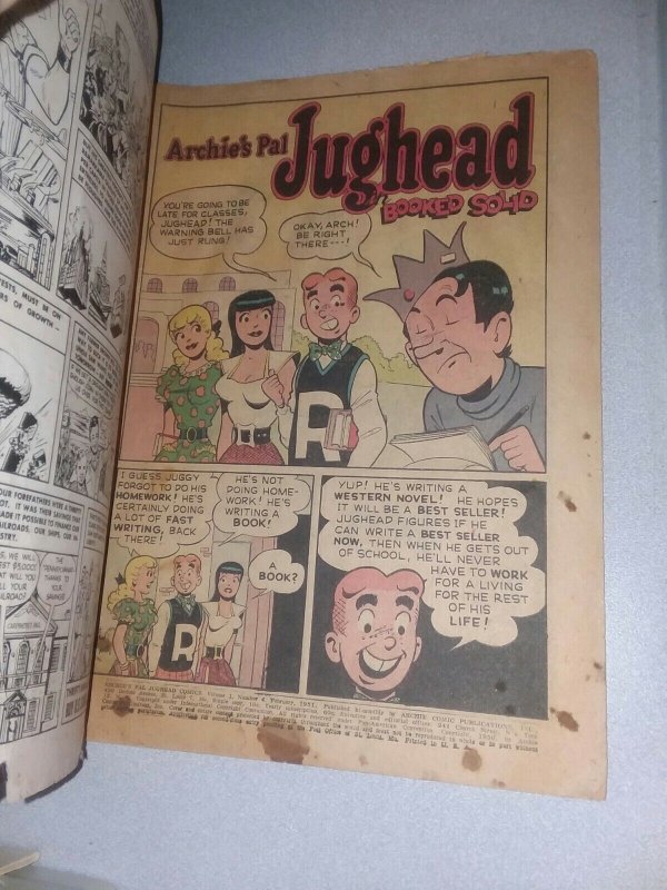 JUGHEAD 4 Archies Pal GOLDEN AGE PreCode 1951 MLJ comics geo frese good ...