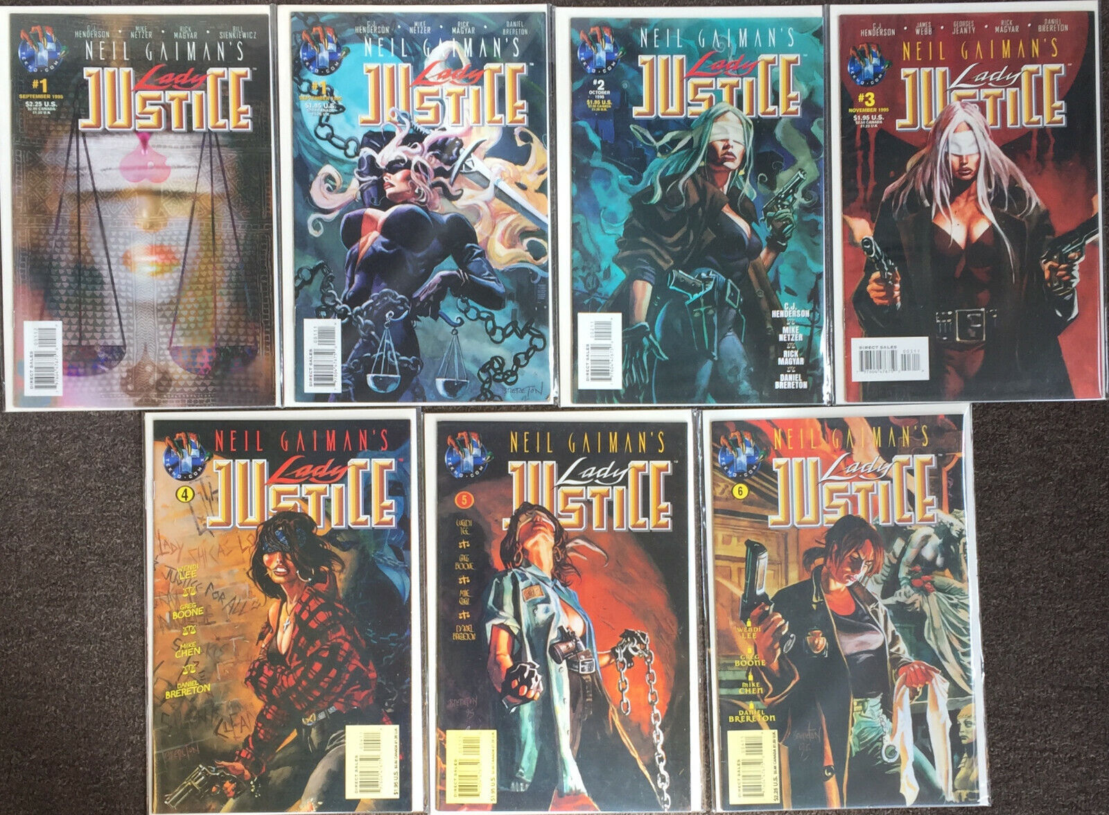 Neil Gaiman's Lady Justice # 1 2 3 4 5 6 Bill Sienkiewicz Daniel ...