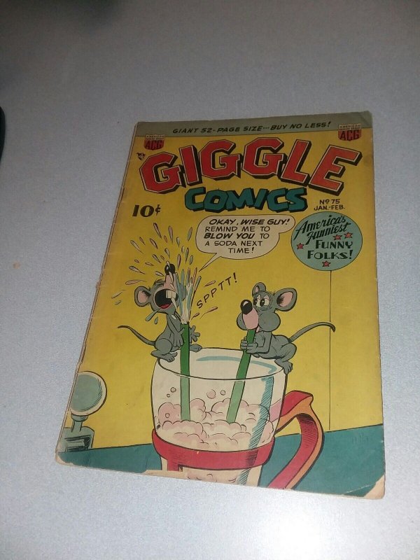 Giggle Comics #75 acg 1951 classic “Remind Me to Blow You” Cover golden ...