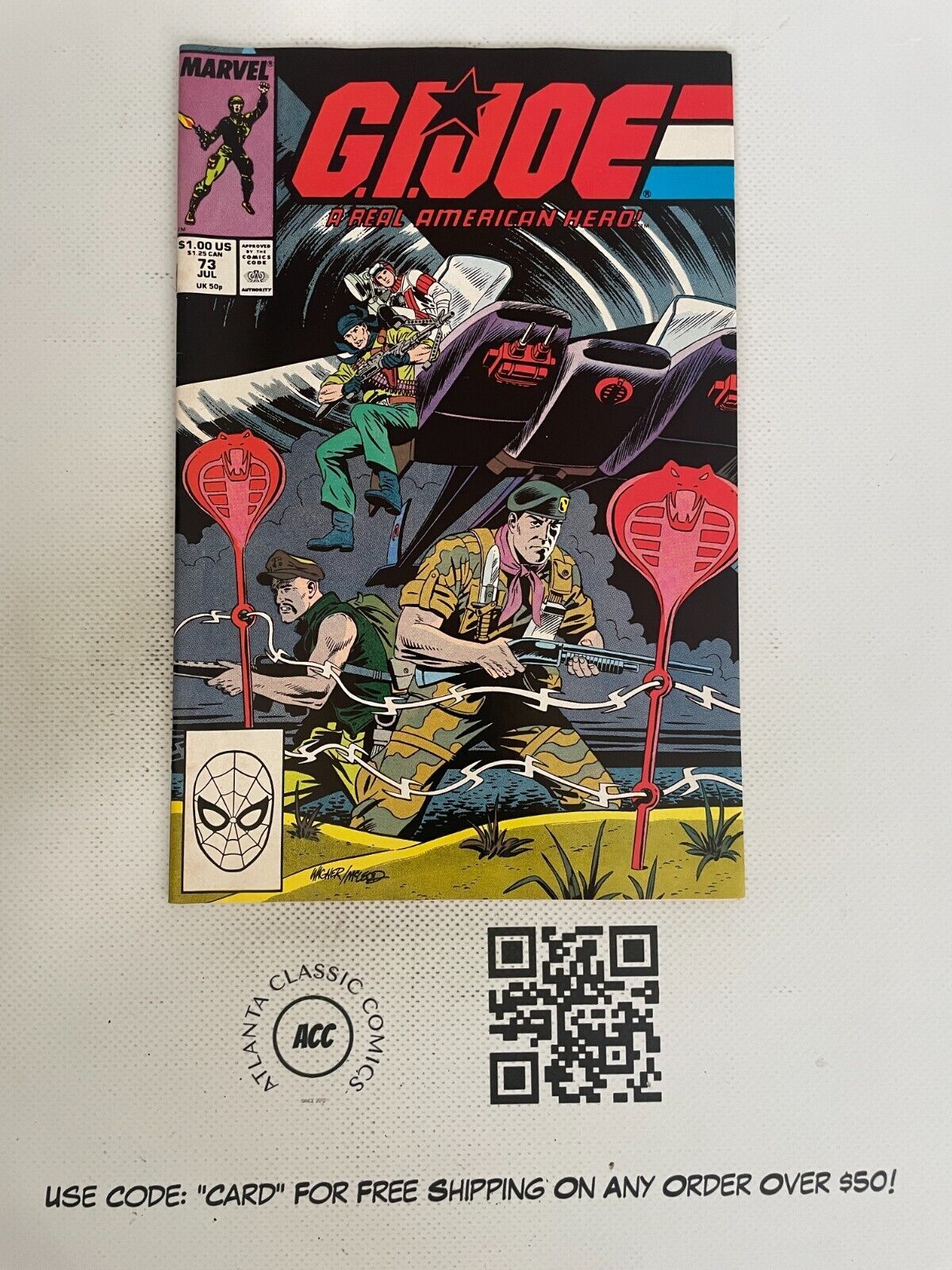 G.I. Joe # 73 NM- Marvel Comic Book Baroness Duke Snake Eyes Cobra ...