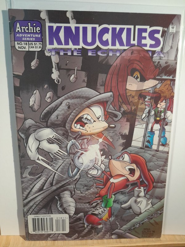 Knuckles the Echidna #18 (1998) direct market edition FN spine wear ...