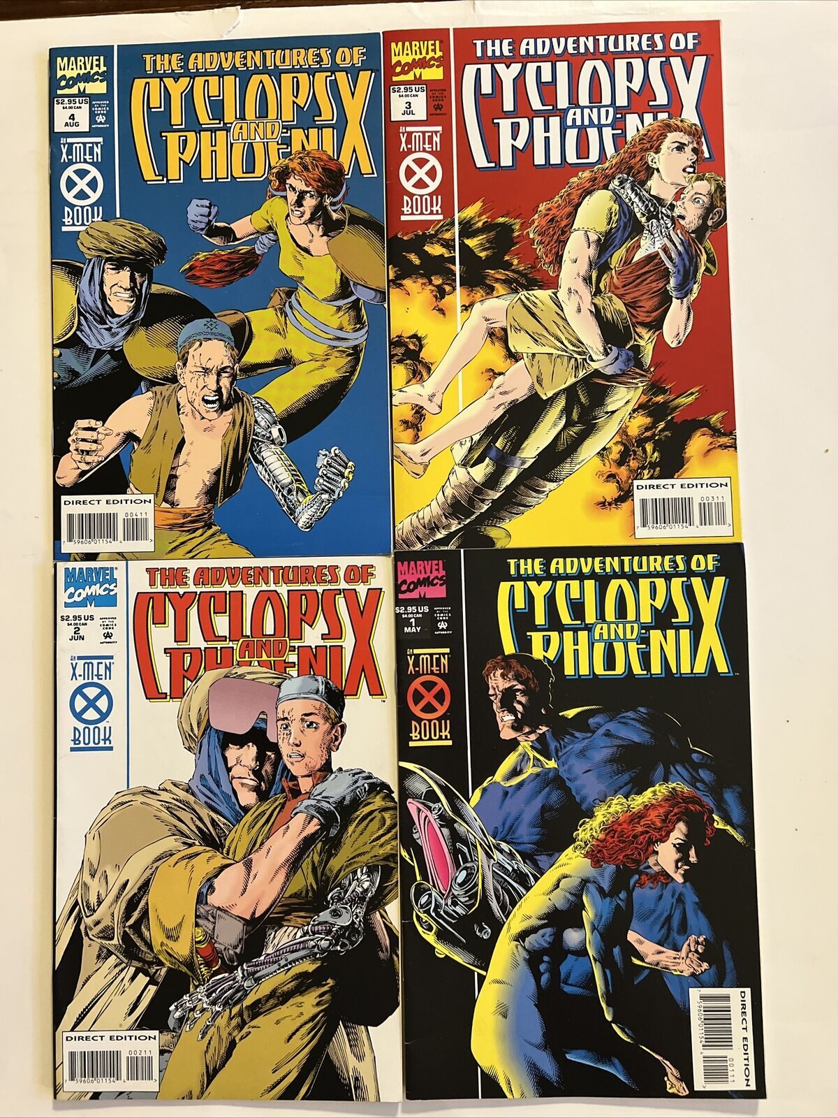 Adventures of Cyclops and Phoenix Complete Set Run Lot 1-4 Some Wear ...