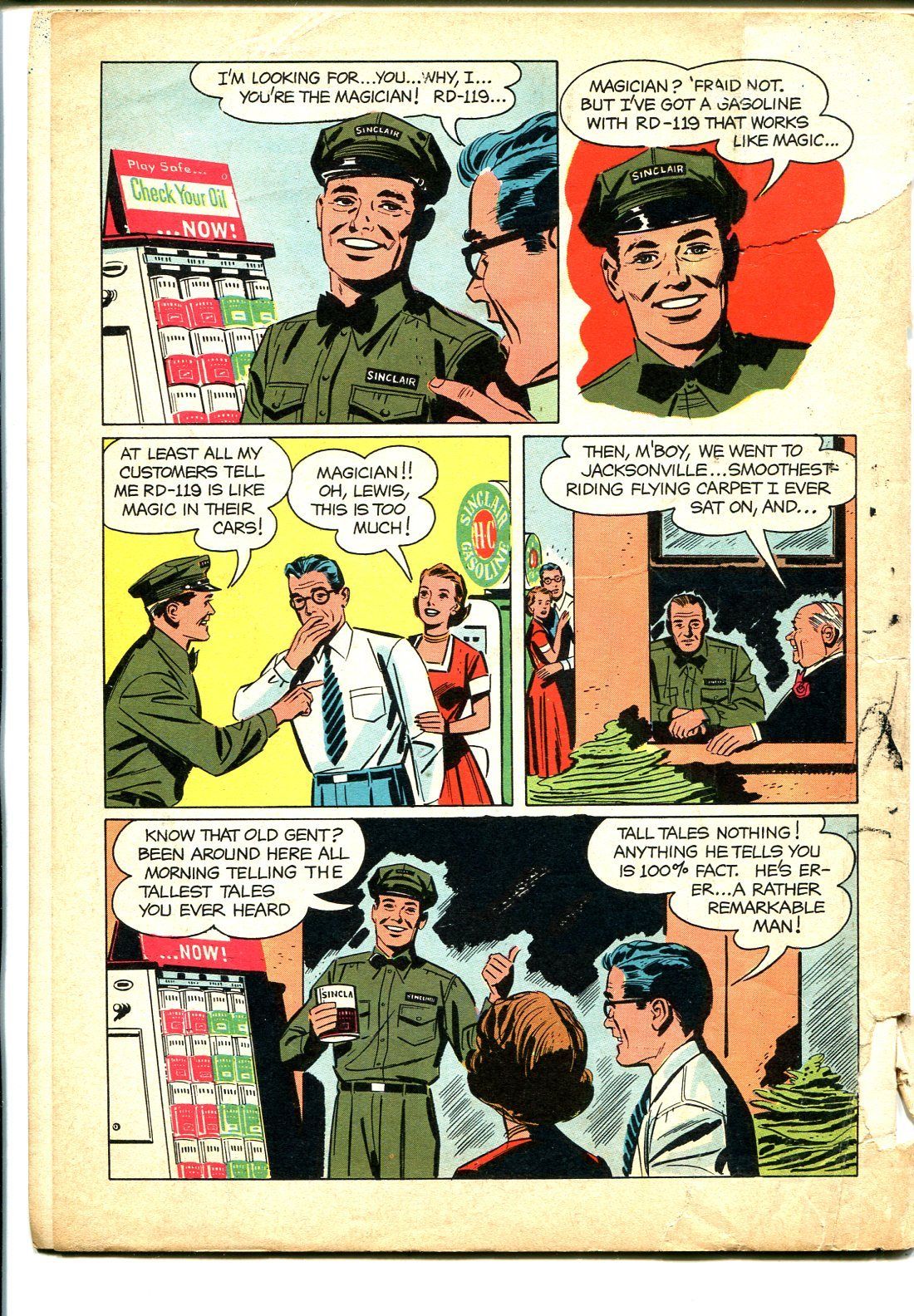 Miracle In Your Gas Tank 1953-Sinclair Oil Co-Miracle Man-promo comic ...