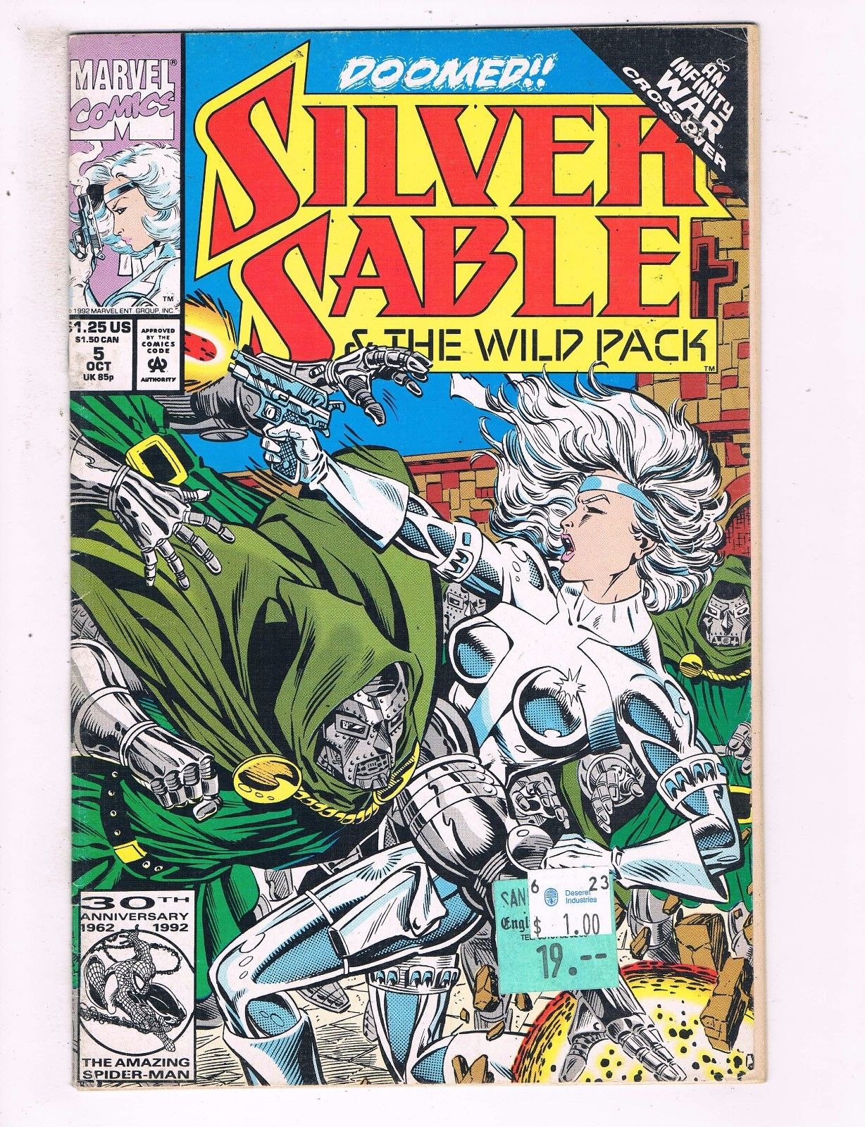Silver Sable & The Wild Pack #5 VF Marvel Comics Comic Book DE16 ...