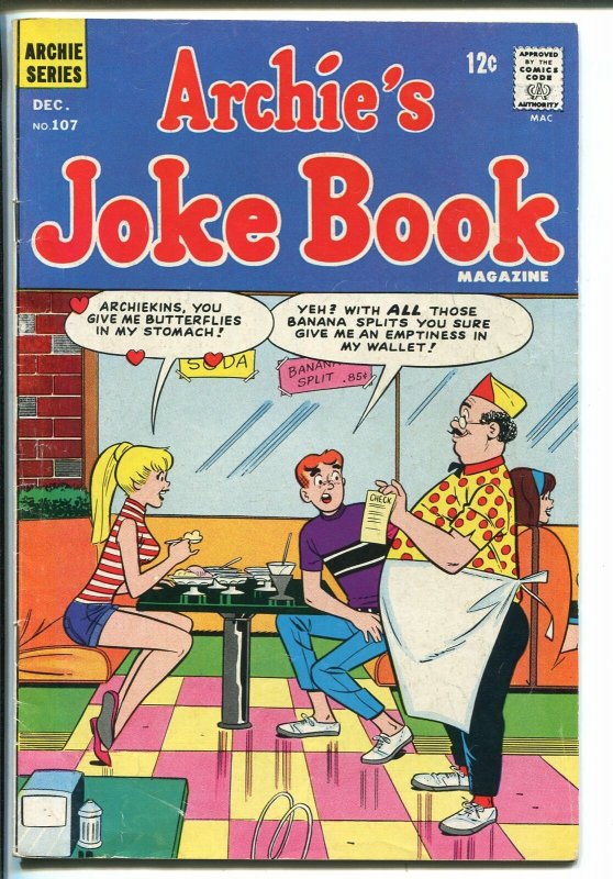 Archie's Joke Book #107 1966-MLJ-soda shop-ice cream-FN | Comic Books ...