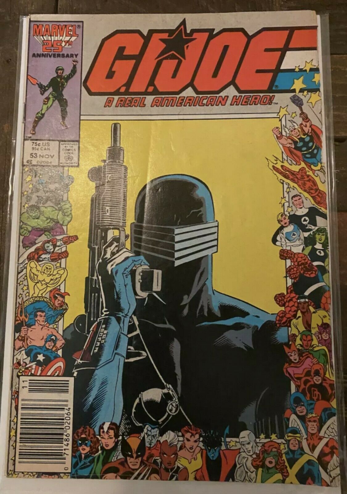 RARE!!GI Joe #53 Newsstand Varaint Comic Snake-Eyes 25th Anniversary ...