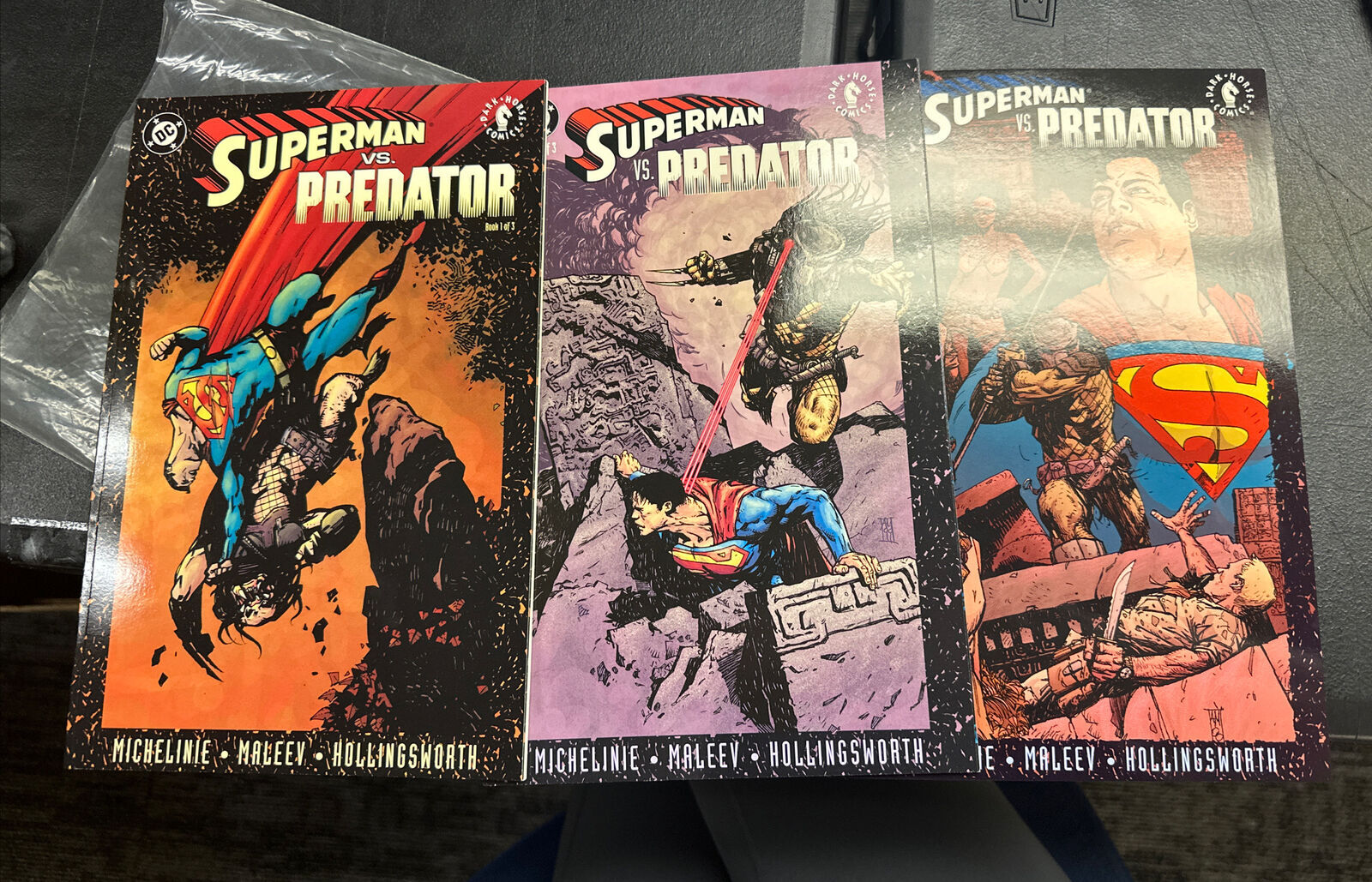 2000 DC & DARK HORSE Comics SUPERMAN vs.PREDATOR #1-3 Complete Graphic ...