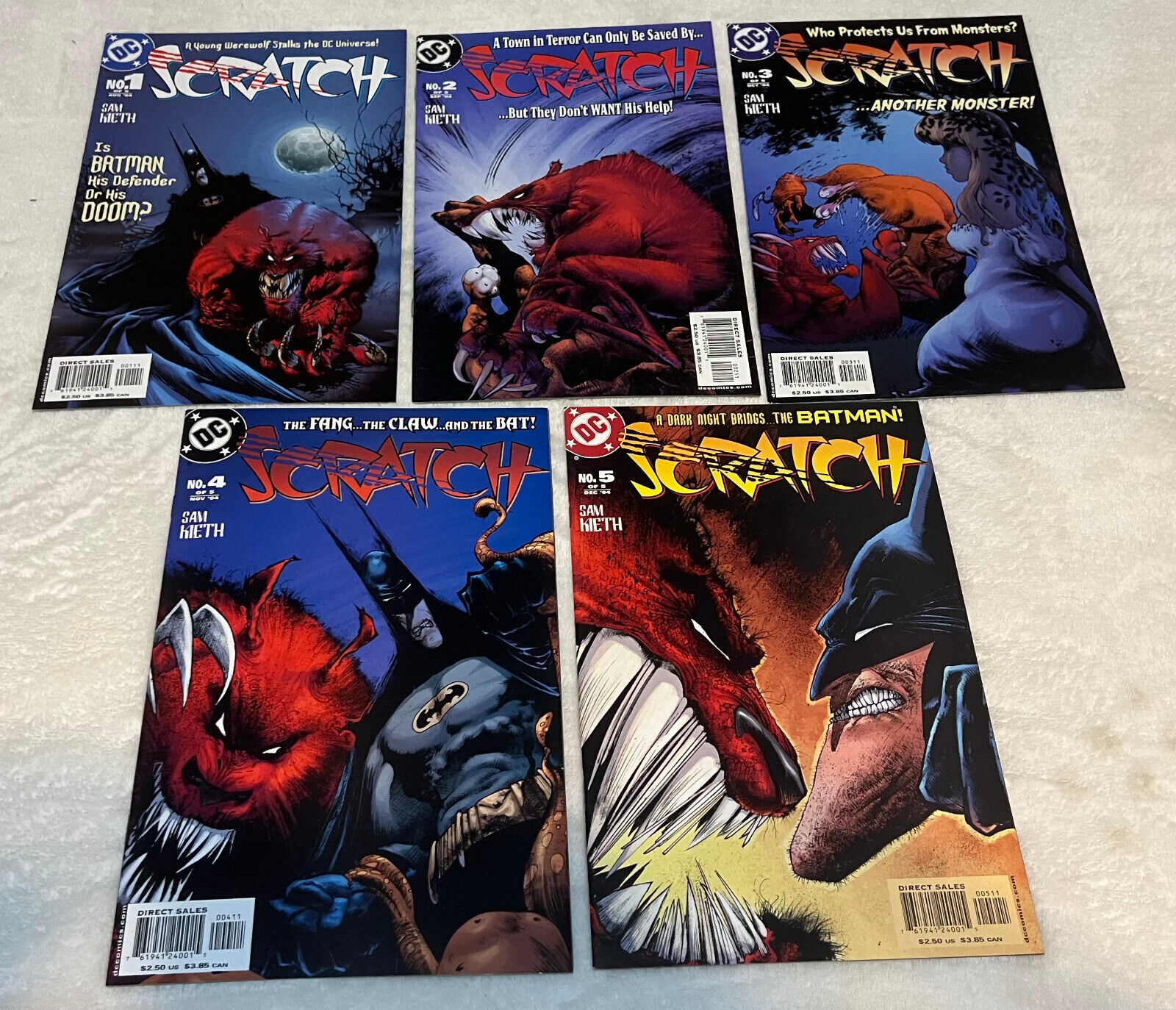 Scratch LOT #1-5 - Sam Kieth Cover Art. Complete Set. (9.0/9.2) 2004 ...