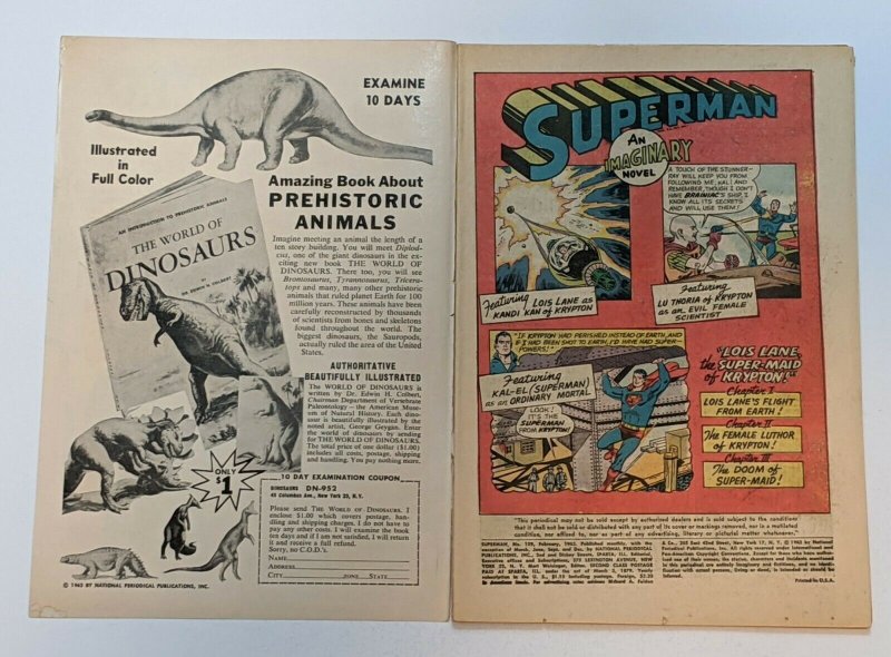 Superman #159 (Feb 1963, DC) VG 4.0 Curt Swan and George Klein cover ...