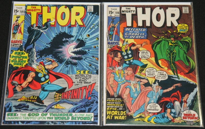 Marvel Bronze Age THOR 11pc Mid Grade Comic Lot FN-VF Avengers Gil Kane ...