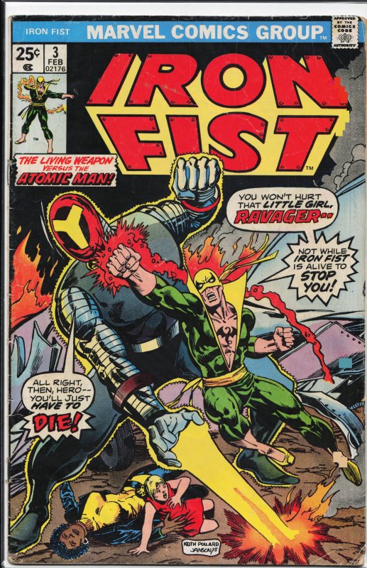 Iron Fist #3 (1976) Iron Fist | Comic Books - Bronze Age, Marvel, Iron ...