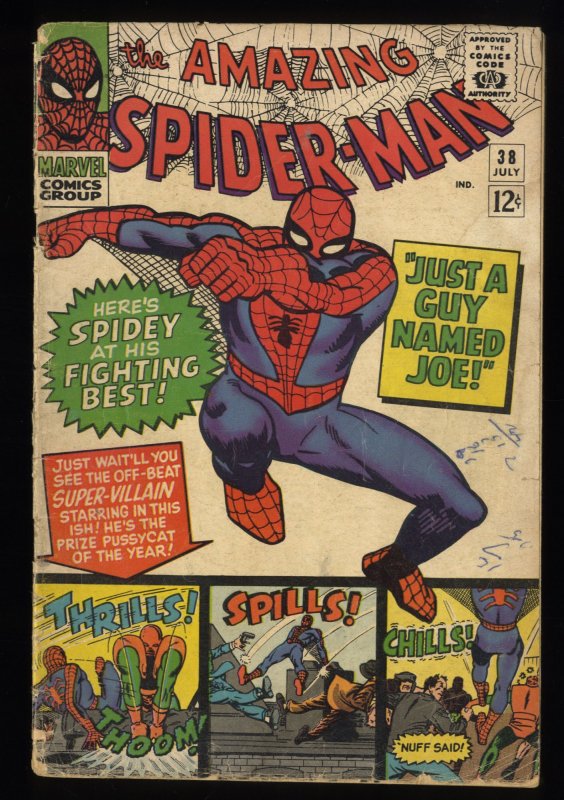Amazing Spider-Man #38 GD/VG 3.0 2nd Mary Jane! Last Ditko issue ...