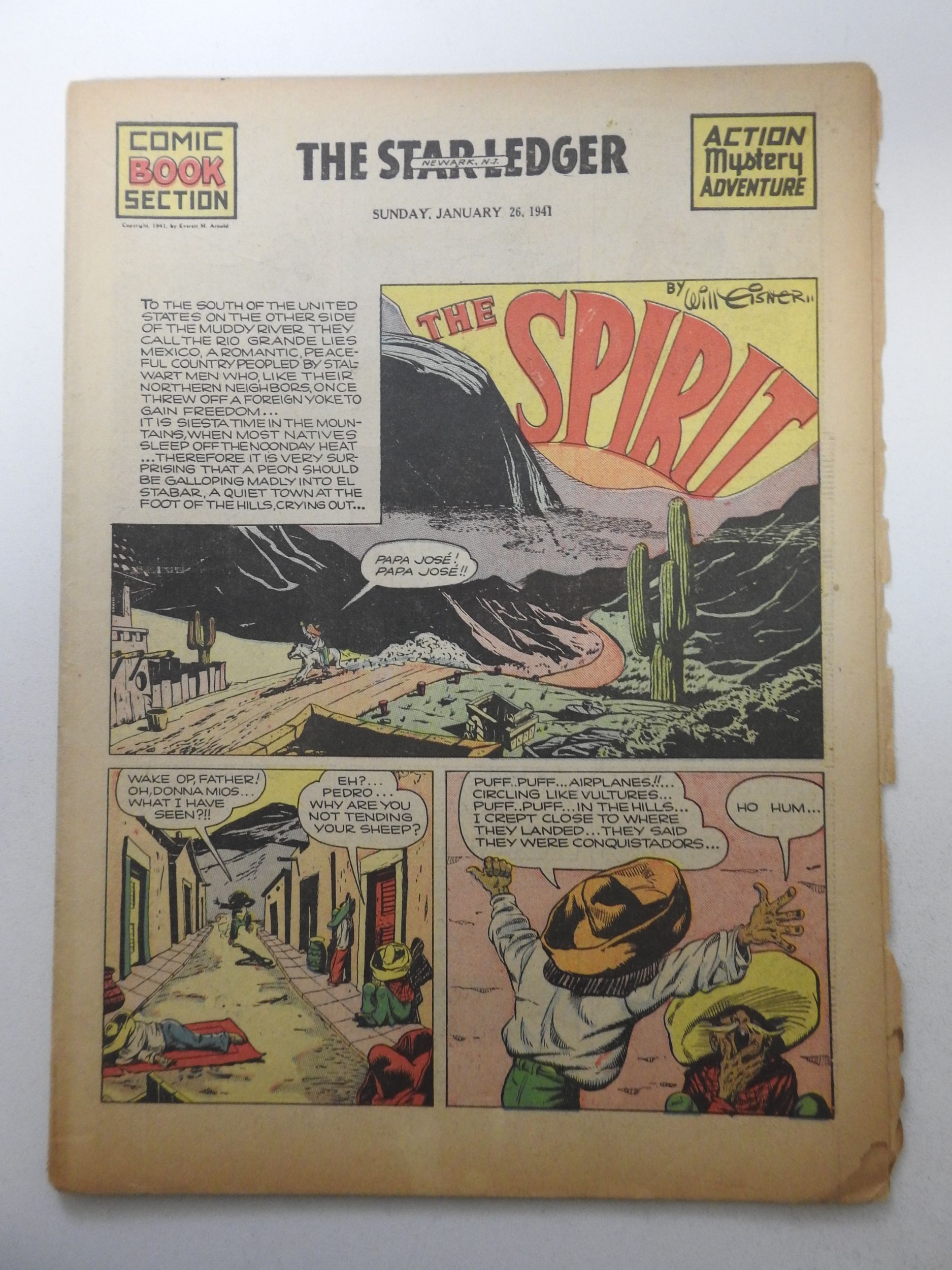 The Spirit #35 (1941) Vintage Newspaper Insert Rare! | Comic Books ...